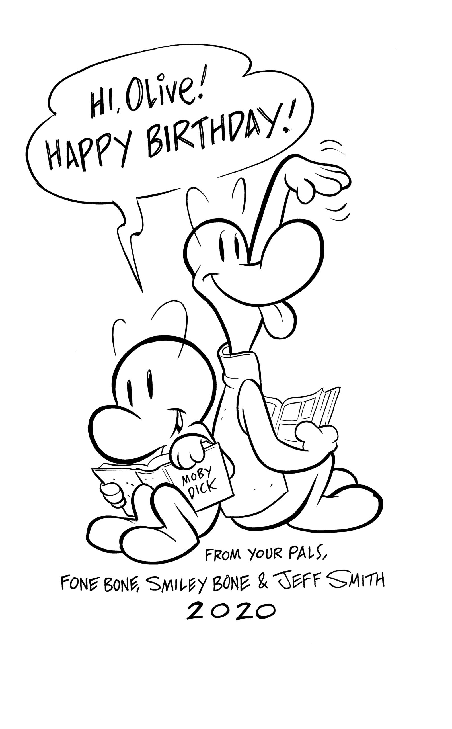 Smiley Bone Coloring Pages